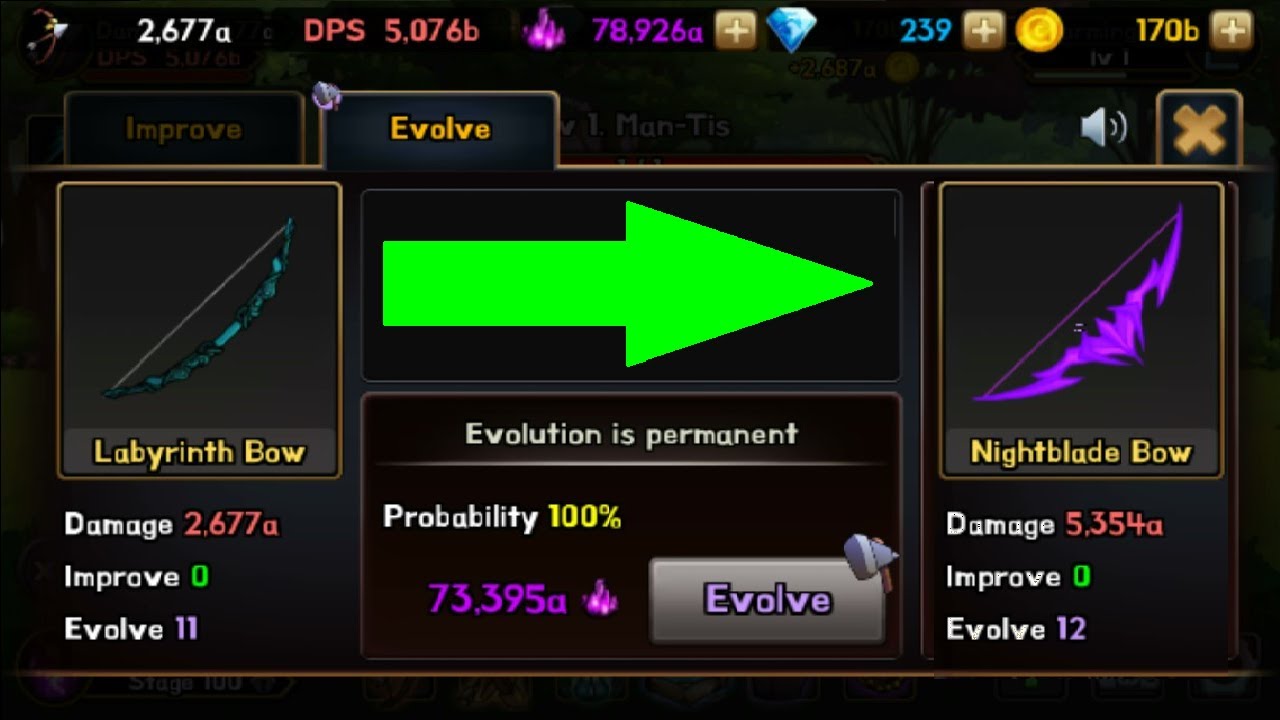 12th Bow Evolution - Nightblade Bow | Grow Idle Archer - YouTube