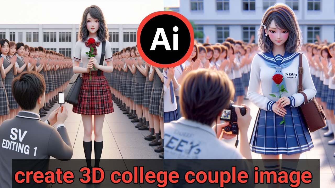 treding 3D ai College 💏couple📸 propose karte hue Al image Generate ...
