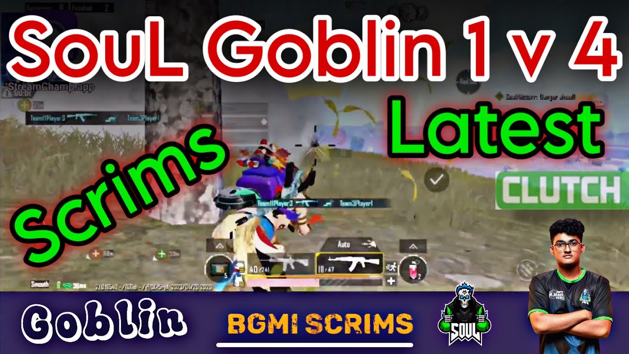 SouL Goblin Latest 1 v 4 in Bgmi scrims 2023 | Goblin on fire 🔥 soul ...