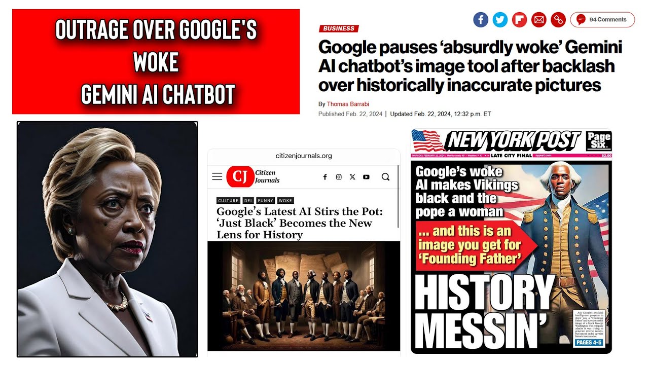 Backlash Over Google's 'absurdly woke’ Gemini AI Chatbot’s Image Tool ...