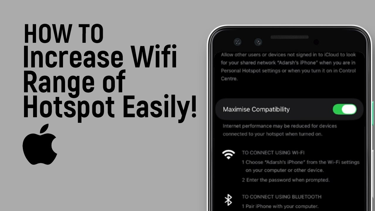 How to Increase Wifi Range of iPhones Hotspot Easily [easy] - YouTube