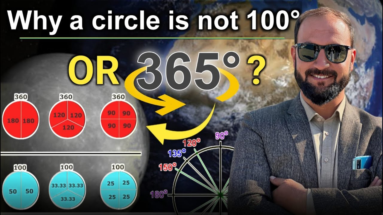 Why a circle is not 100 degree or 365 degree? why a circle is 360 ...