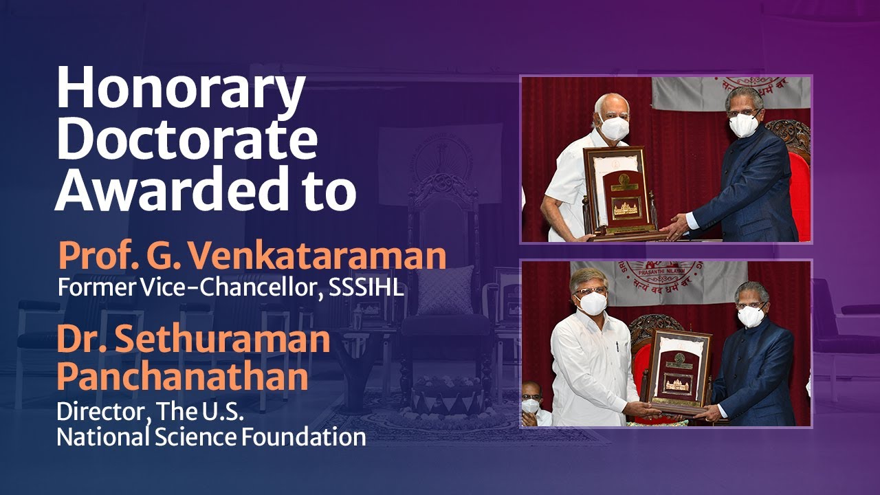 Honouring Prof. G. Venkataraman & Dr. Sethuraman Panchanathan with the ...