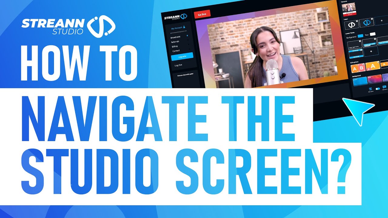 How to navigate the studio screen in Streann Studio - YouTube