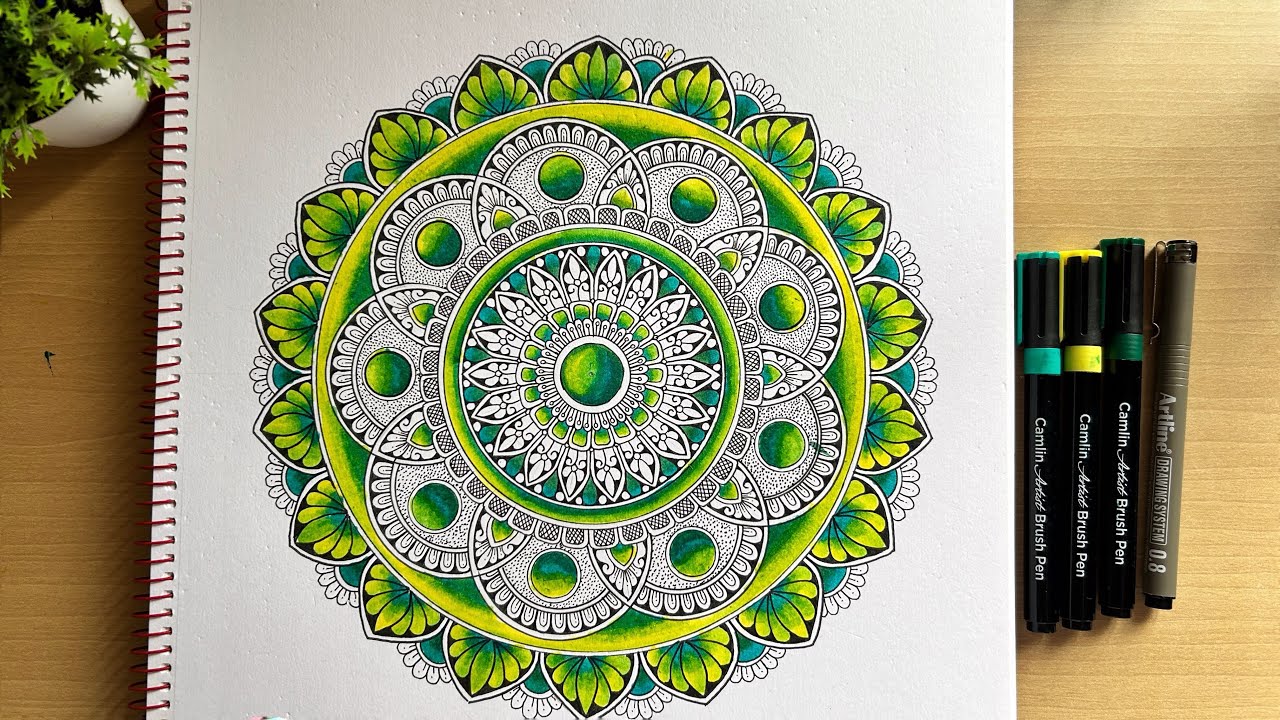How to Draw Easy MANDALA for Beginners | Step by Step MANDALA ART tutorial | Mandala for ...