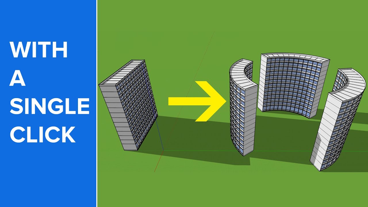 SketchUp Tutorials for Beginners | Curved Building With a Single Click ...