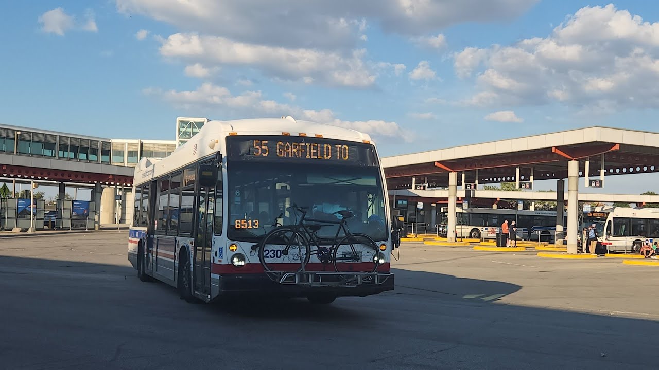 CTA Bus: Route 55 Garfield to Museum of S&I at Midway Orange Line 2016 ...