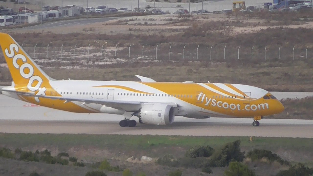 FlyScoot Boeing 787-8 Dreamliner Athens-Singapore - YouTube
