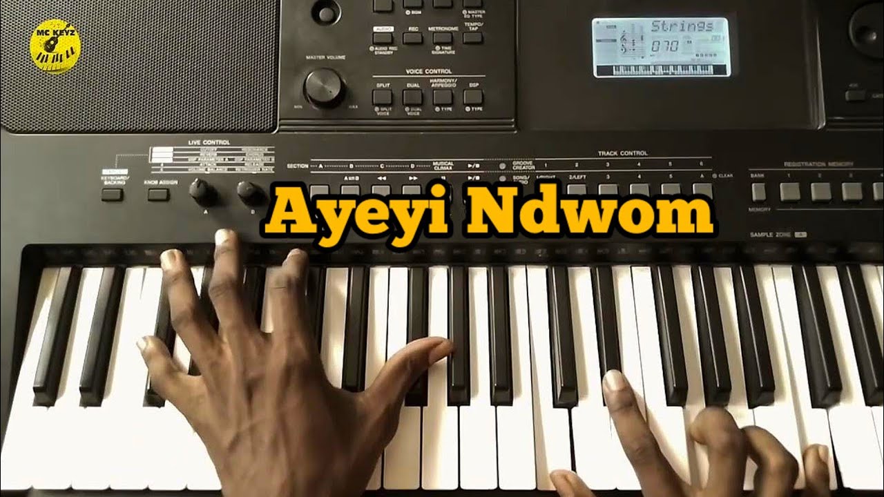 How to play Ayeyi ndwom with passing Cords | key C ...