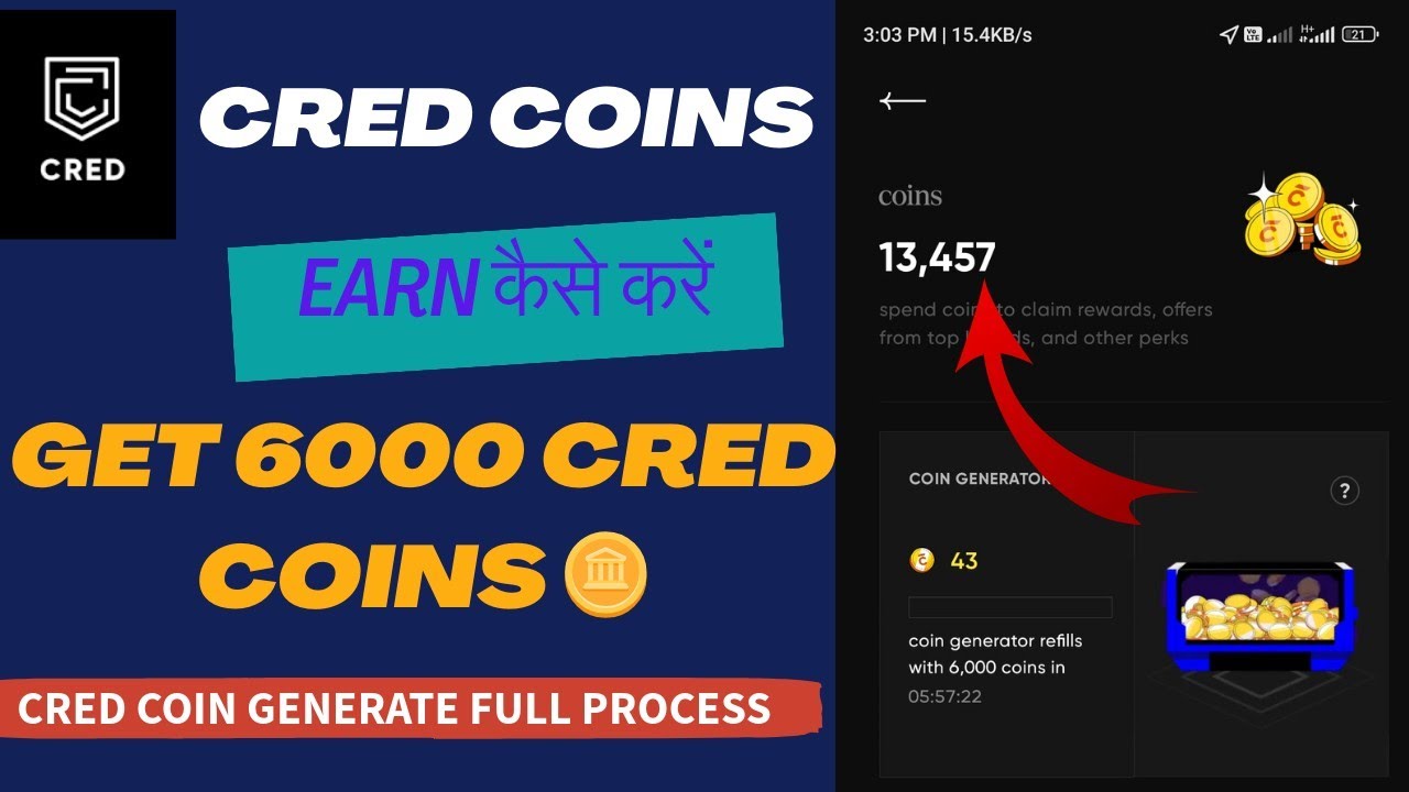 Cred app se coin kaise kamaye, Generate 6000 Cred Coin Instant, Full ...