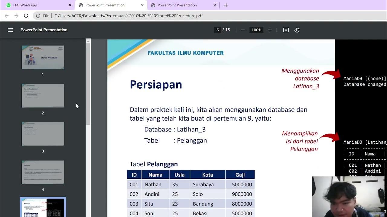 penjelasan store procedure dan function - YouTube