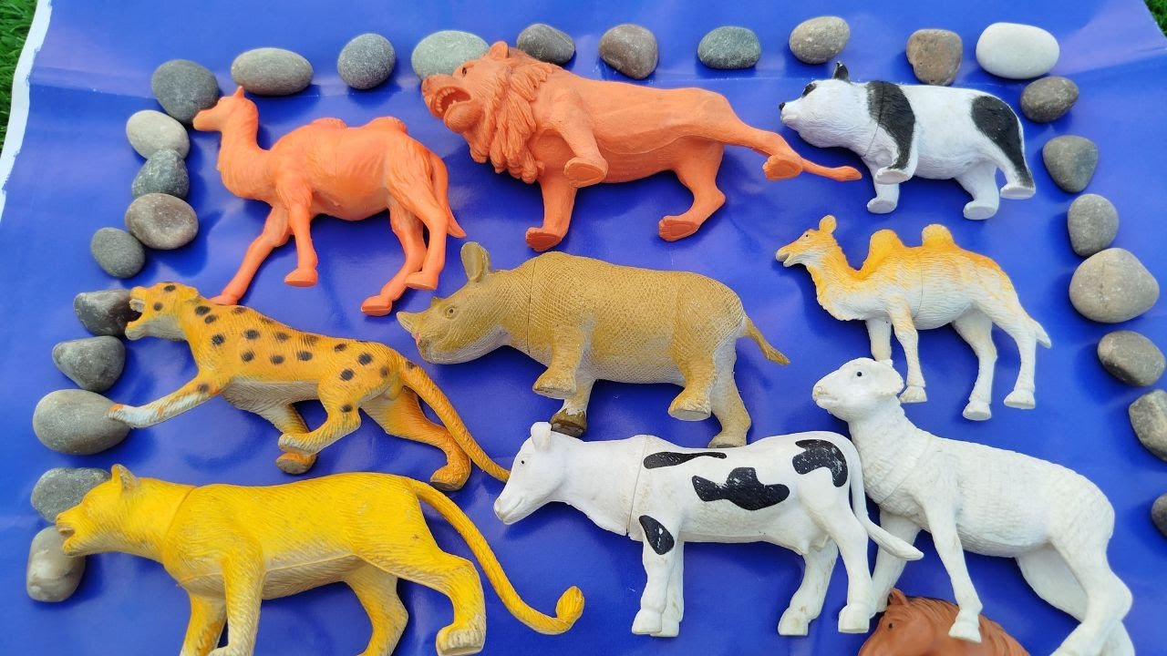 learn animals names, animals for kids, animal toys, animal sounds ...