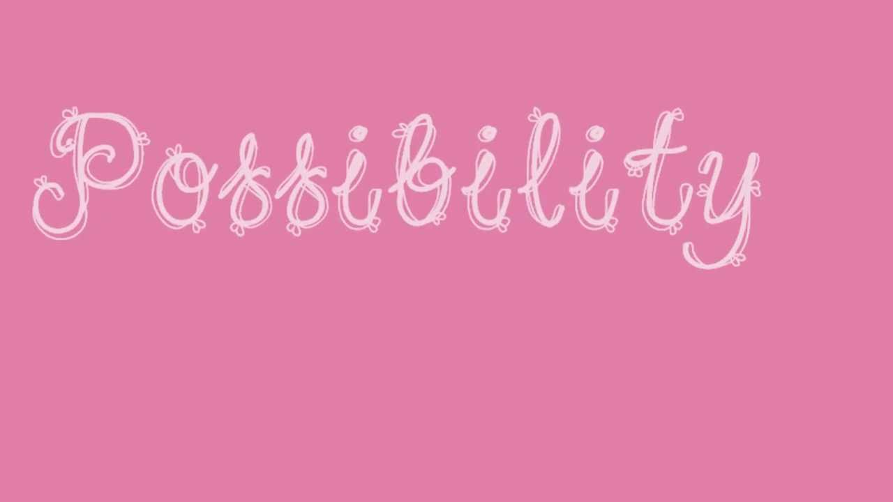 Tiffany Alvord-Possibility(: Lyric Video - YouTube