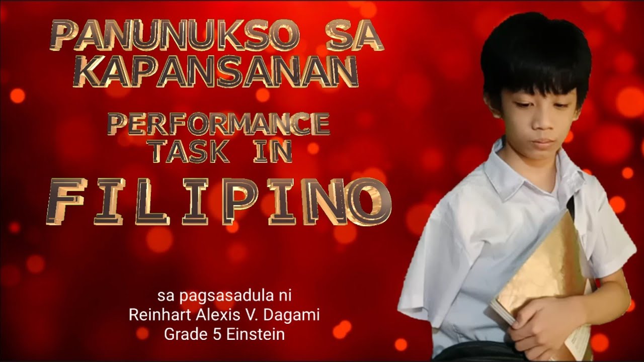 Panunukso Sa May Kapansanan Pagsasadula Performance Task in Filipino 5 ...