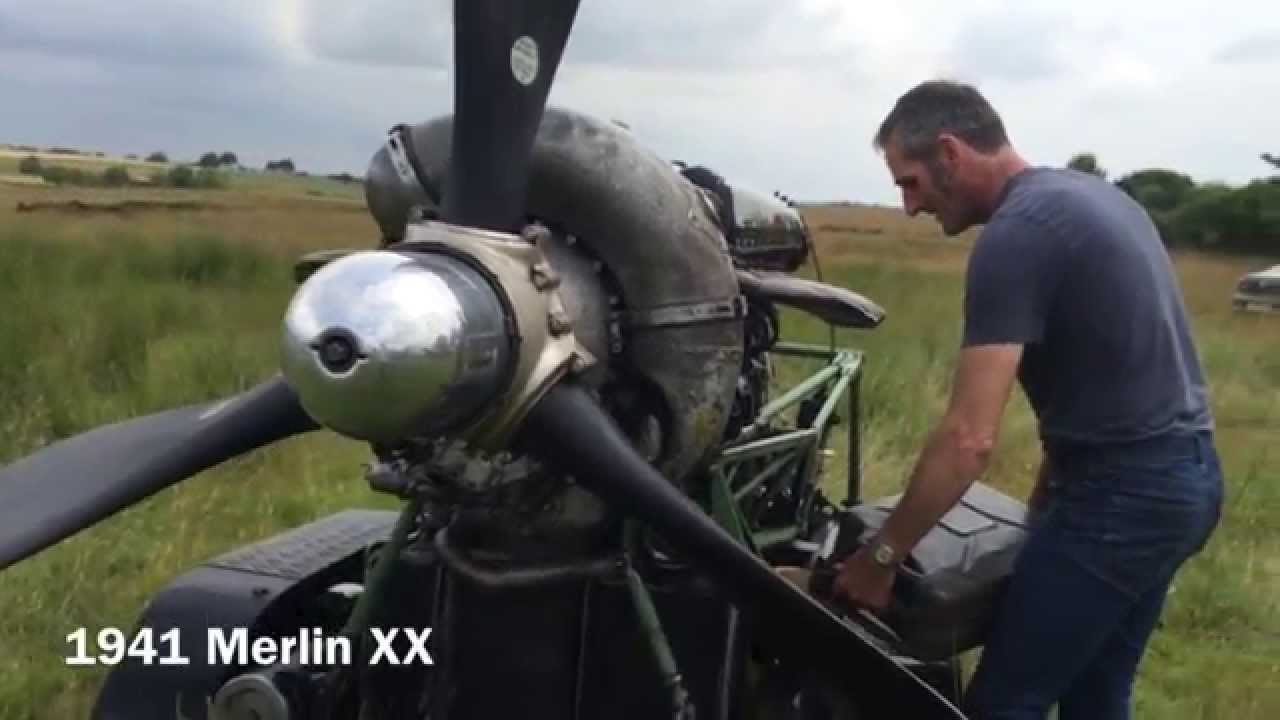 North Leeds Model Flying Club - Open Day - RR Merlin XX Engine - YouTube