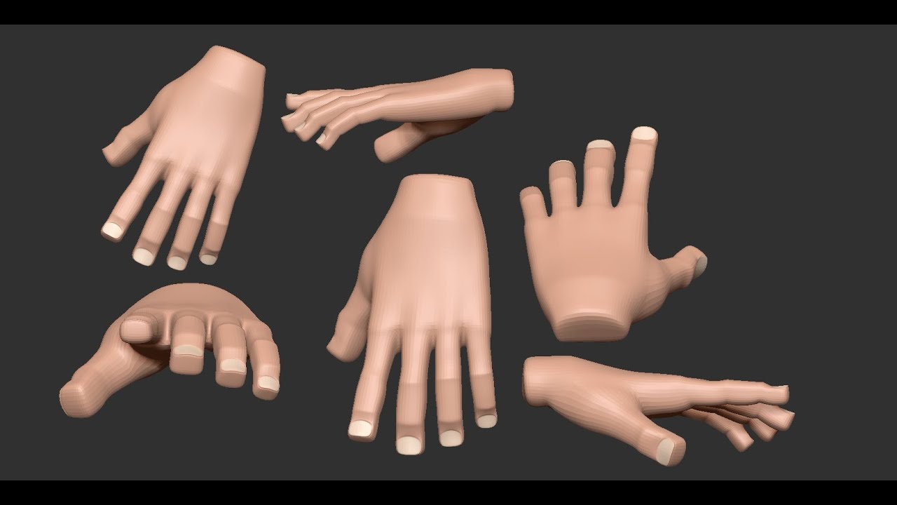 ZBrush Cartoon Hand Modeling (ZModeler) - YouTube