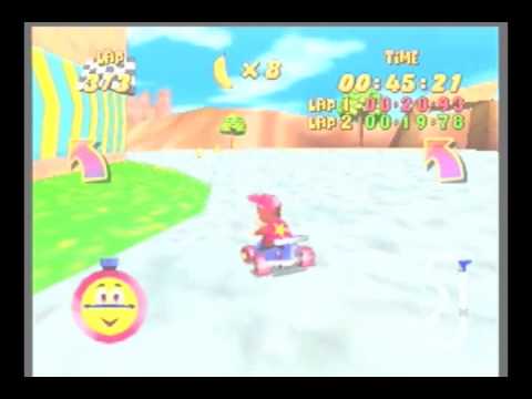 Diddy Kong Racing - TT Time Trials - Ancient Lake - YouTube