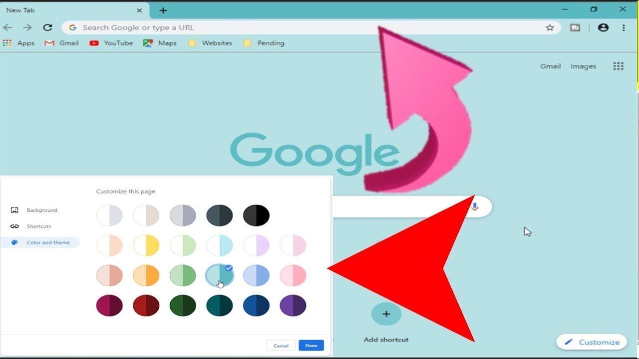 How To Change Google Chrome s Background Shortcuts Color And Theme How To Change Google Chrome s Background Shortcuts Color And Theme