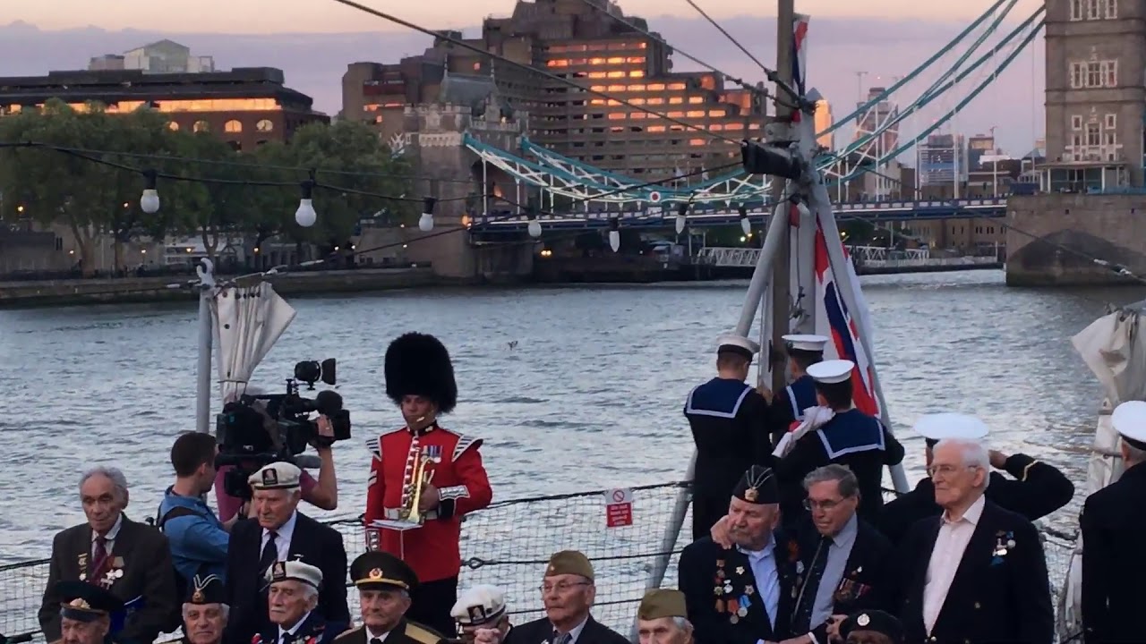 HMS Belfast VE Day 2018 Sunset - YouTube