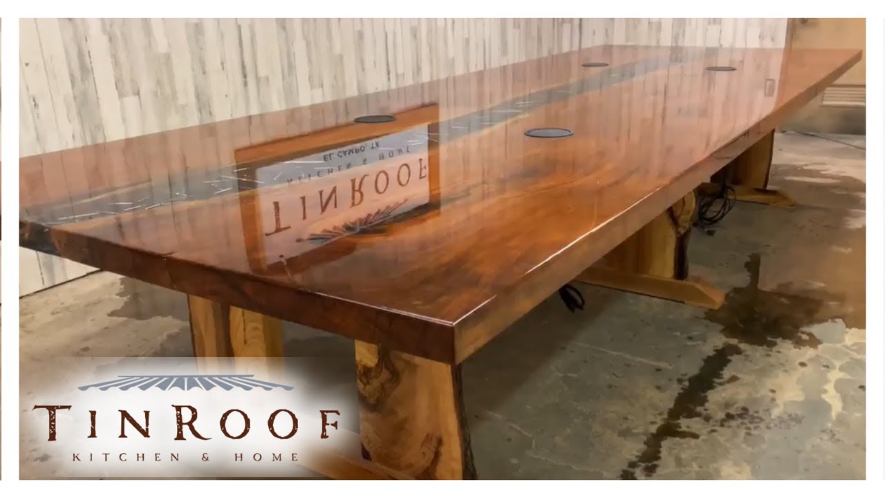 Showing off our Bullet River Epoxy Table | Tin Roof Kitchen & Home ...