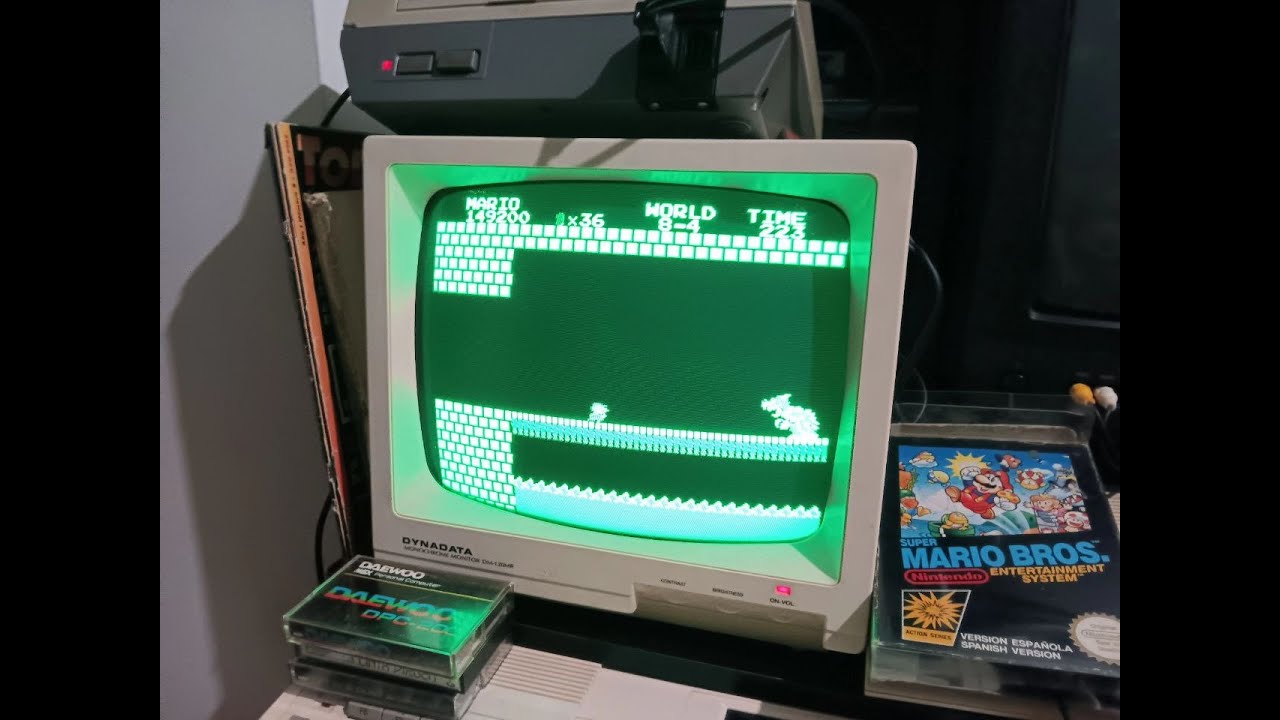 Así jugaba a la Nes, con este monitor monocromo de Msx. Años 89/90/91 😊 ...