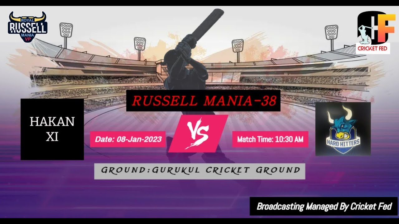 Russell Mania 38 | Hakan XI VS Hard Hitters | Gurukul Cricket Ground ...