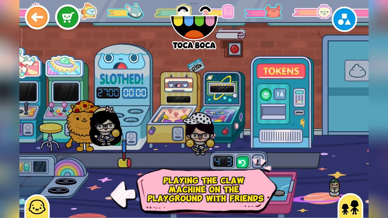 Pplaying The Claw Machine on The Game Station with Friends 🥳 !! Toca ...
