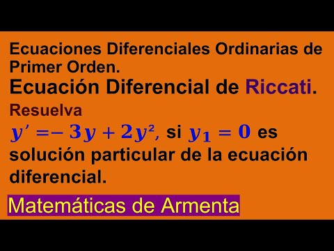 Ecuacion Diferencial de Riccati Clase 2 - YouTube