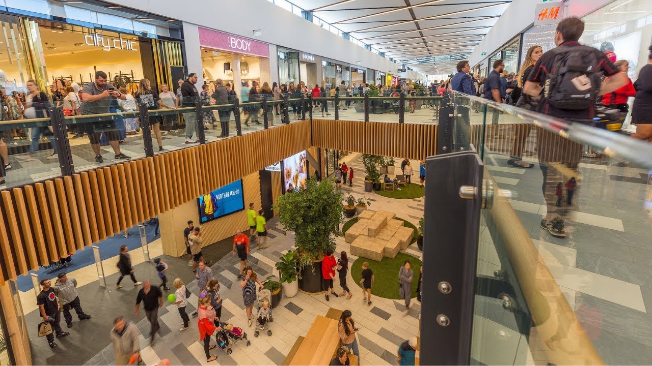 Take a stroll around the new mall at Tauranga Crossing - YouTube