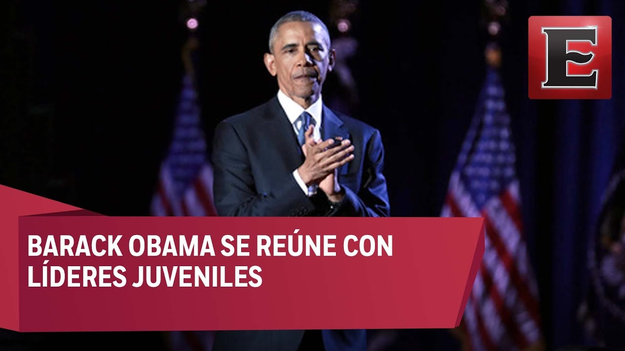 Barack Obama ofrece su primer discurso como expresidente - YouTube