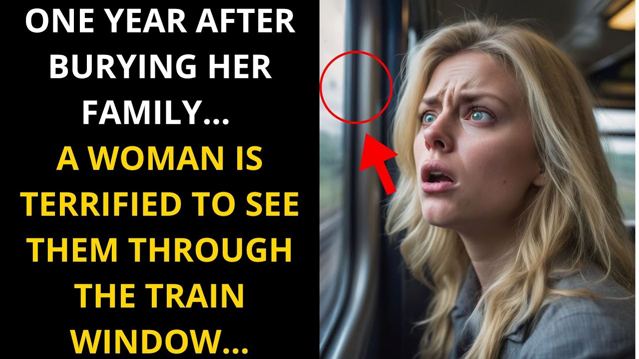 One year after burying her family... a woman is terrified to see them ...