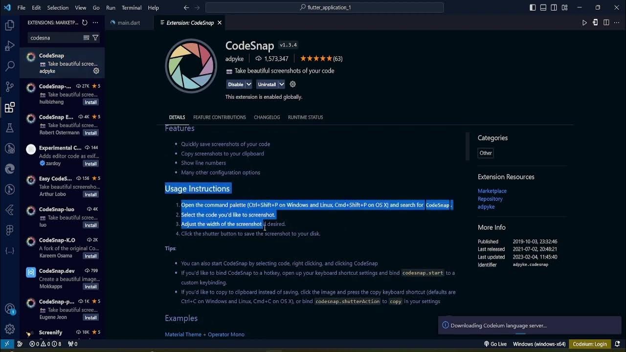 Mastering Screenshot Methods with CodeSnap Extension in Visual Studio ...