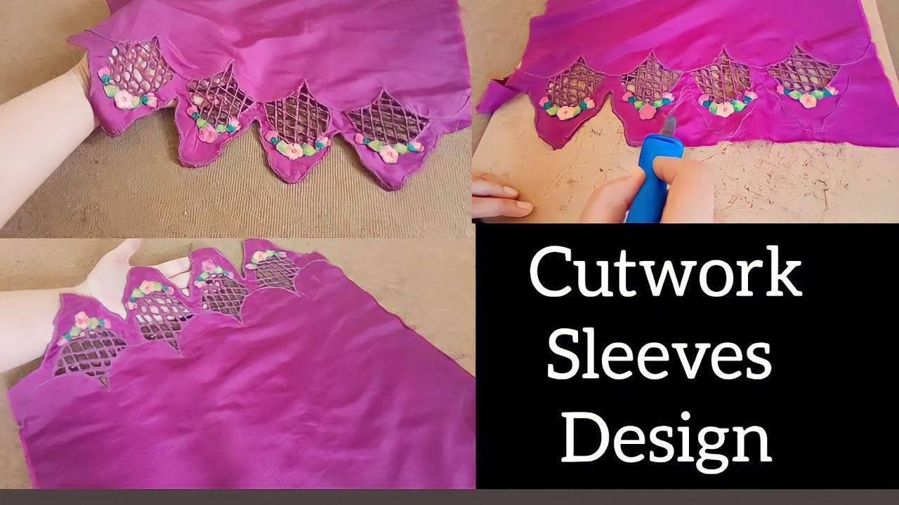 Best Cutwork Sleeves Design/Sleeves Design/Jali Dar Design/Cutting And ...