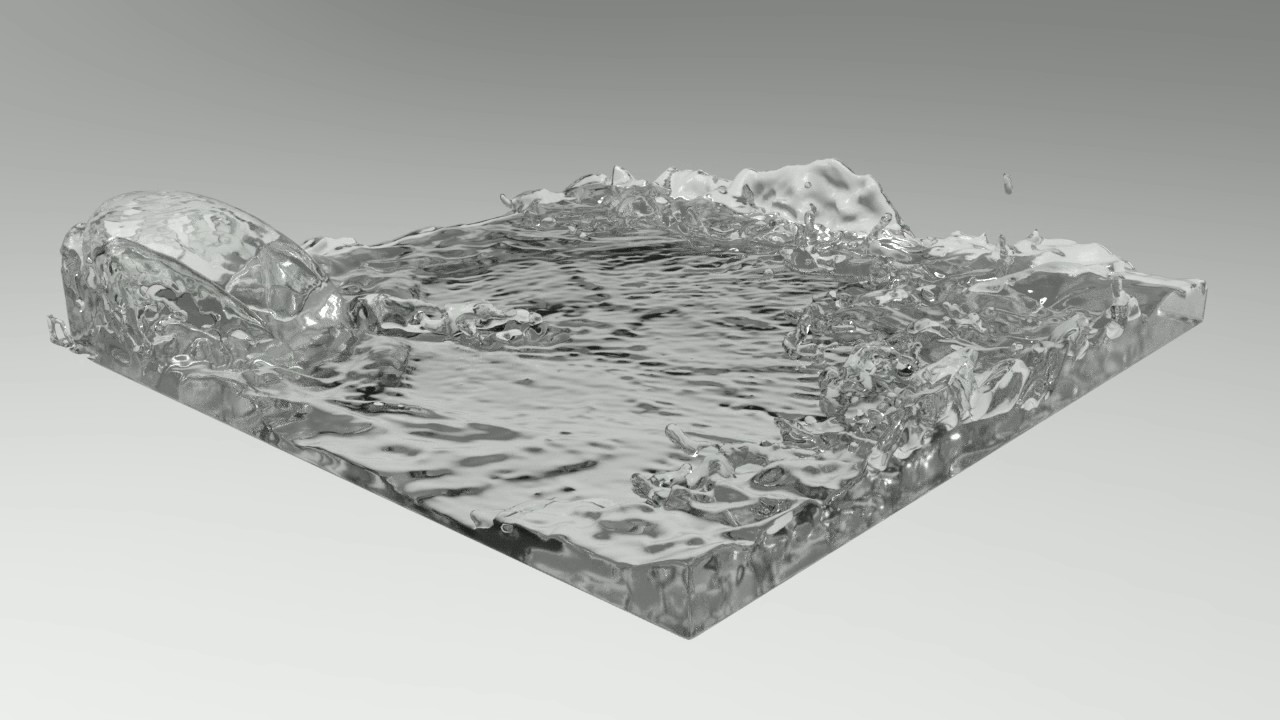 Blender fluid simulation test - Cycles GPU Render - YouTube