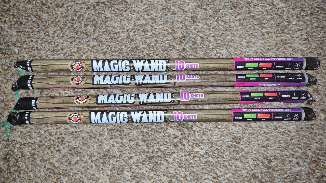 Red Apple Fireworks - Magic Wand Mini Handheld Roman Candle - YouTube