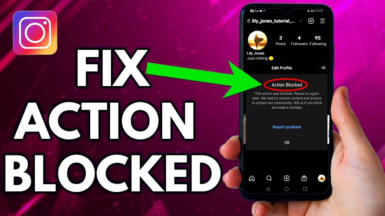 How To Fix Action Blocked On Instagram - YouTube