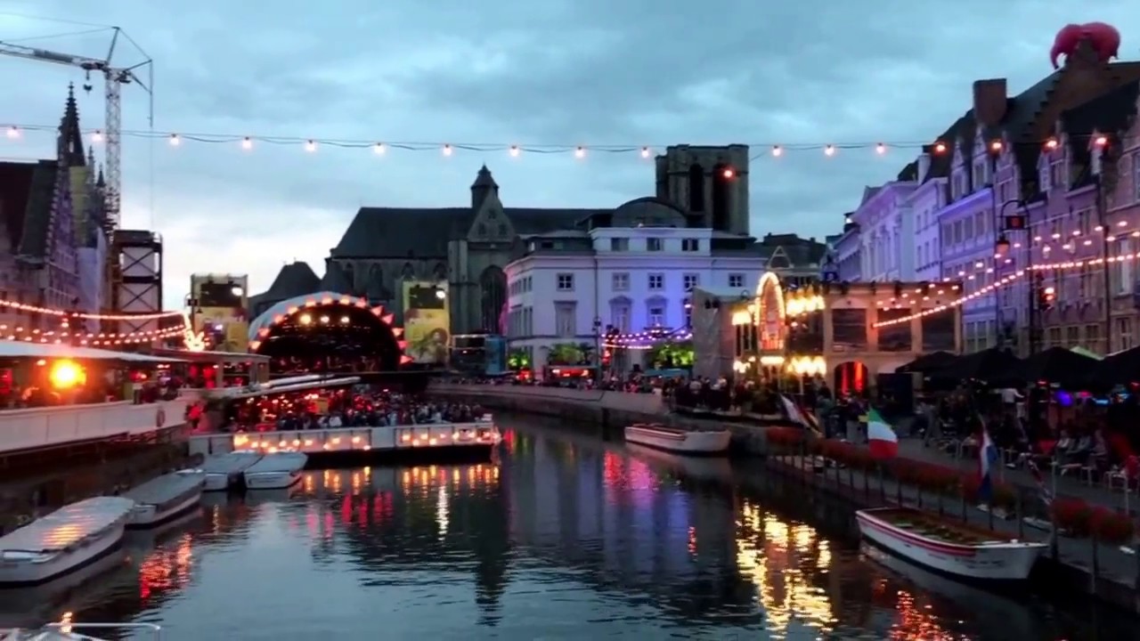 Gent Festival 2017 - Decoration at Canal side - YouTube