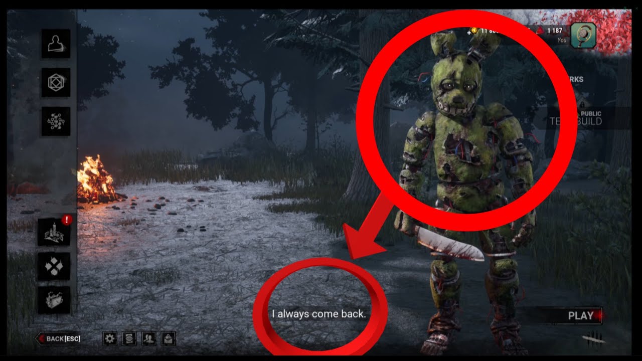 Springtrap mori, voice lines, and lobby animations - YouTube