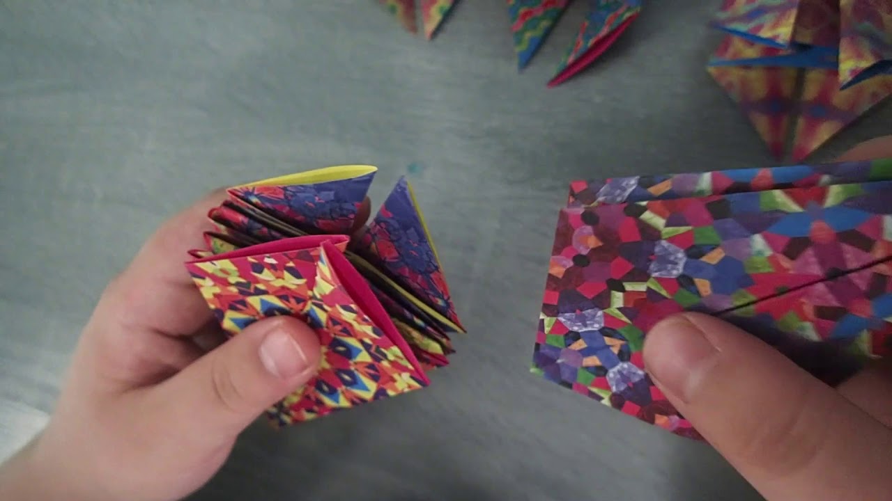 DIY Origami Transforming Circle for kids - YouTube