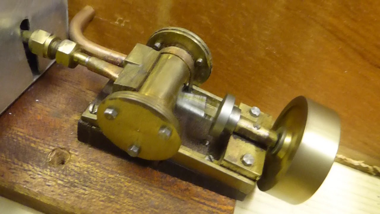 Live steam plant wobble engine Marine type - YouTube