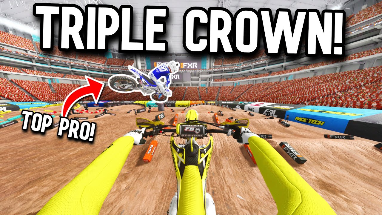 RACING A PRO TRIPLE CROWN EVENT IN MX BIKES! - YouTube