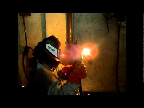 Air Arc Gouging in Horizontal Position - YouTube
