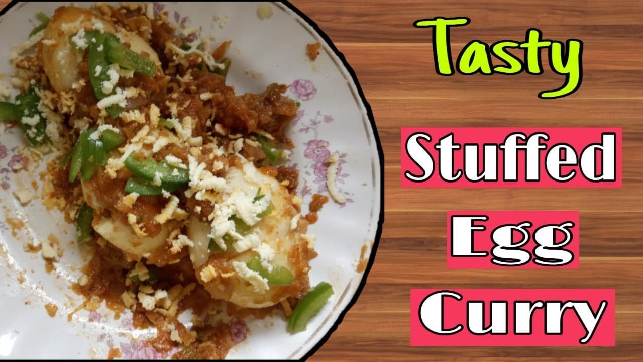 Delicious Stuffed Egg Curry | Tasty Food Item| Swade Alhade - YouTube
