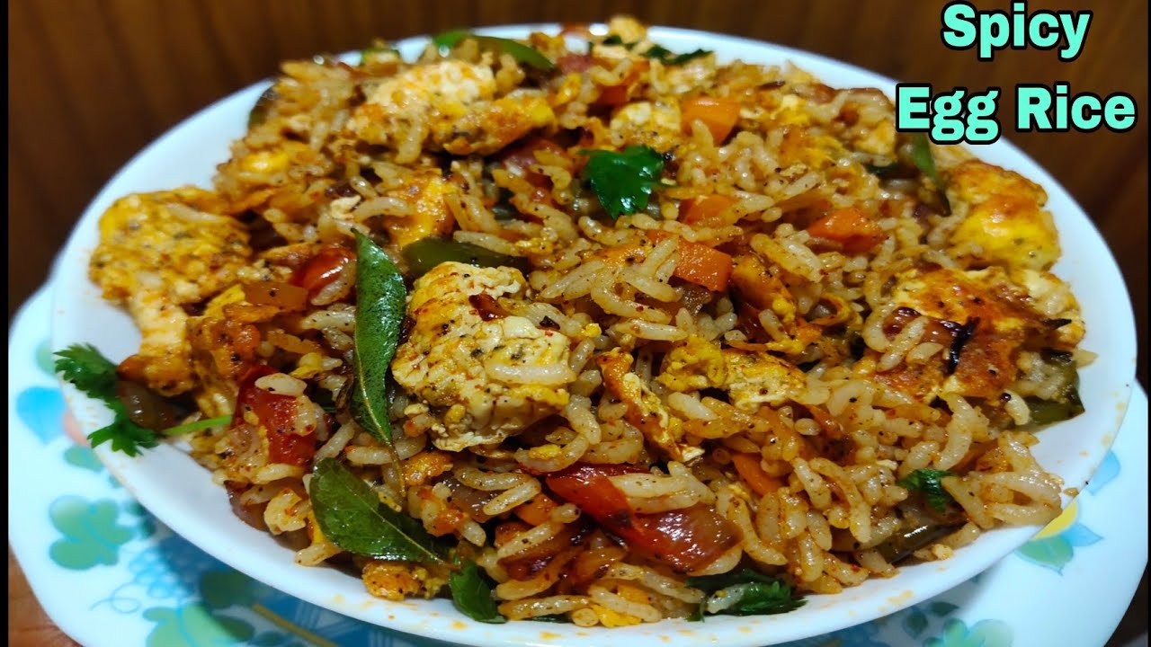 Spicy Egg Rice/How to make Egg Rice in Telugu/Leftover Rice Recipe(ఎగ్ ...