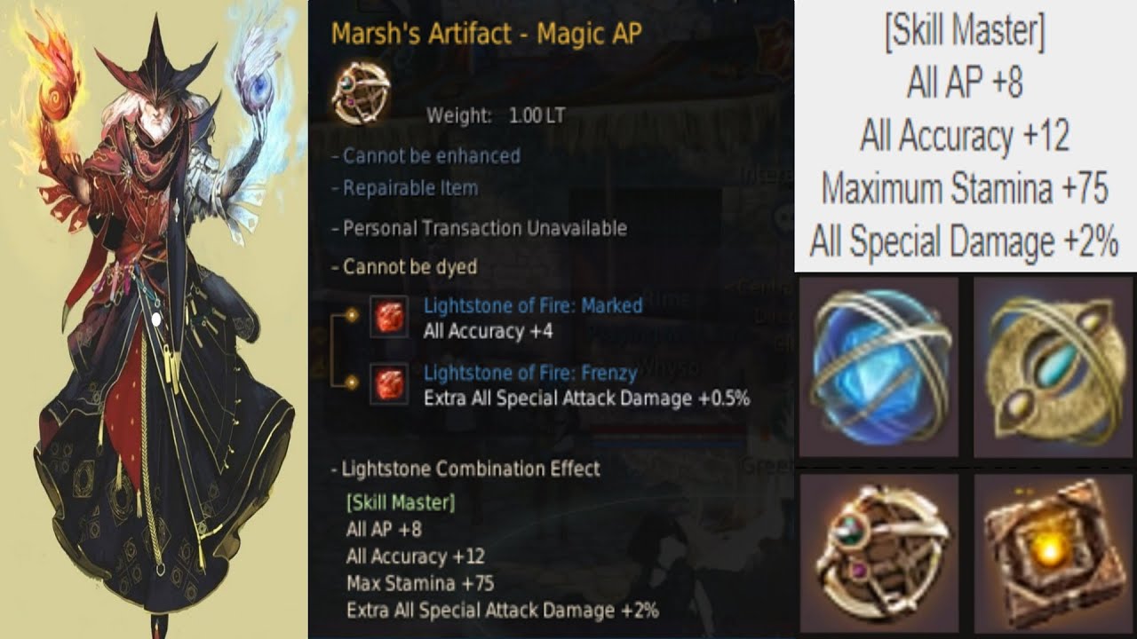 28. AP Artefacts + Skill Master lightstone set@ RBF - BDO -Awakening ...