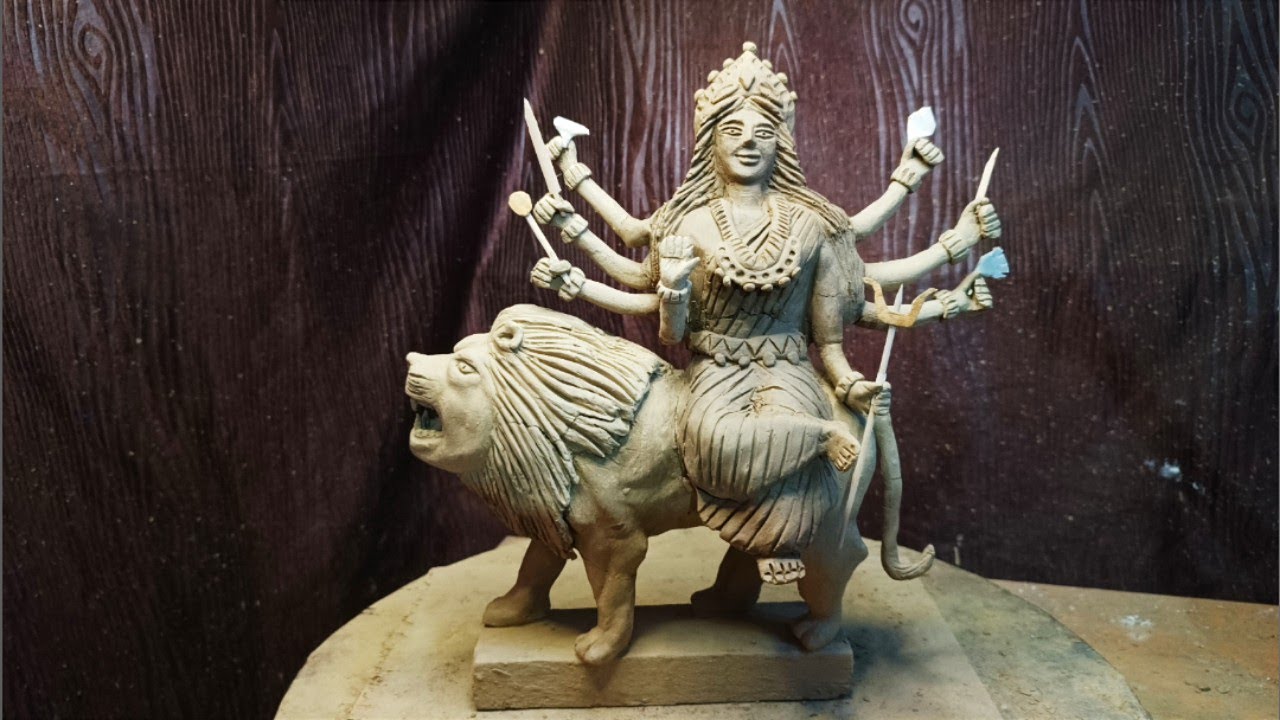 serawali mata ki murti making with clay art ideas | how to make ...