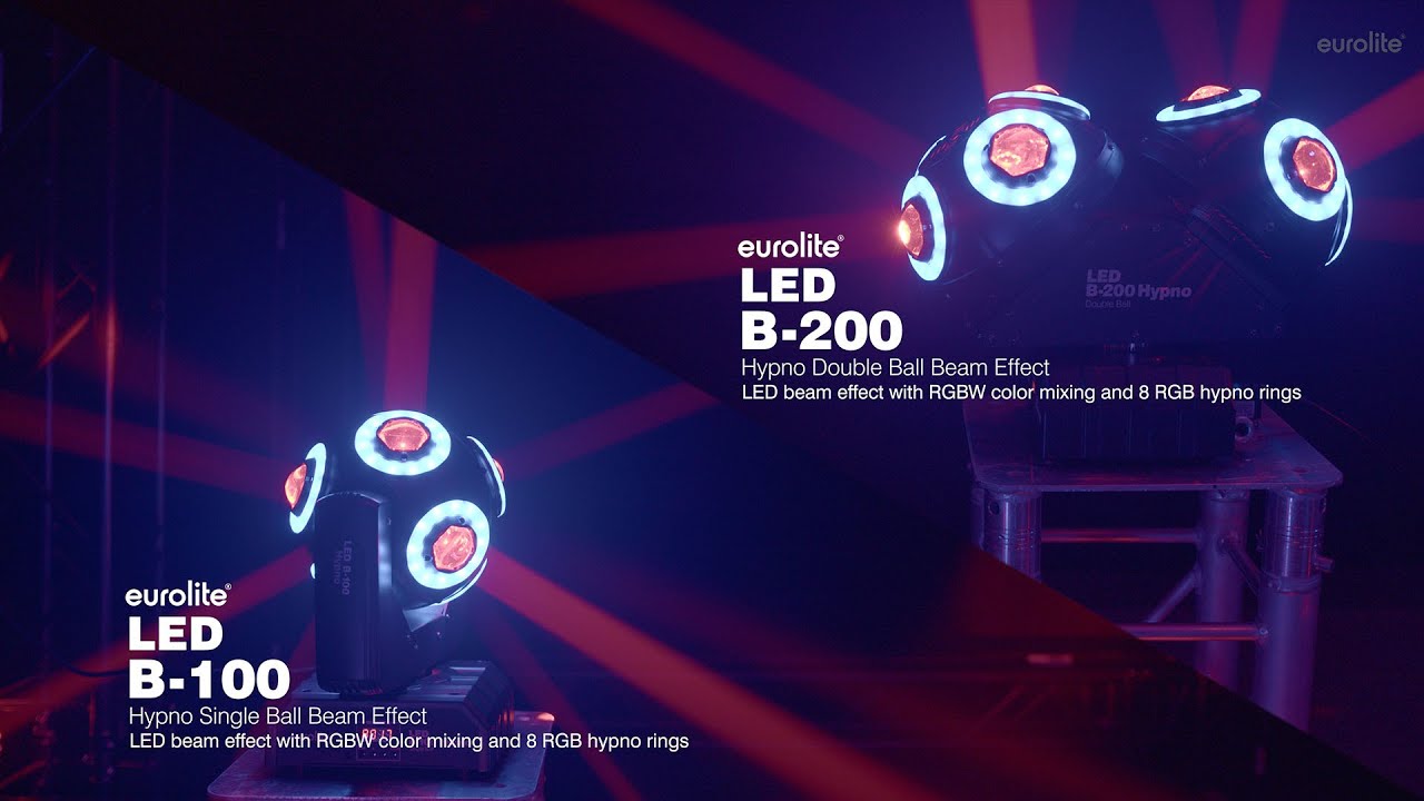 EUROLITE LED B-100 / B-200 Hypno Ball Beam Effect - YouTube