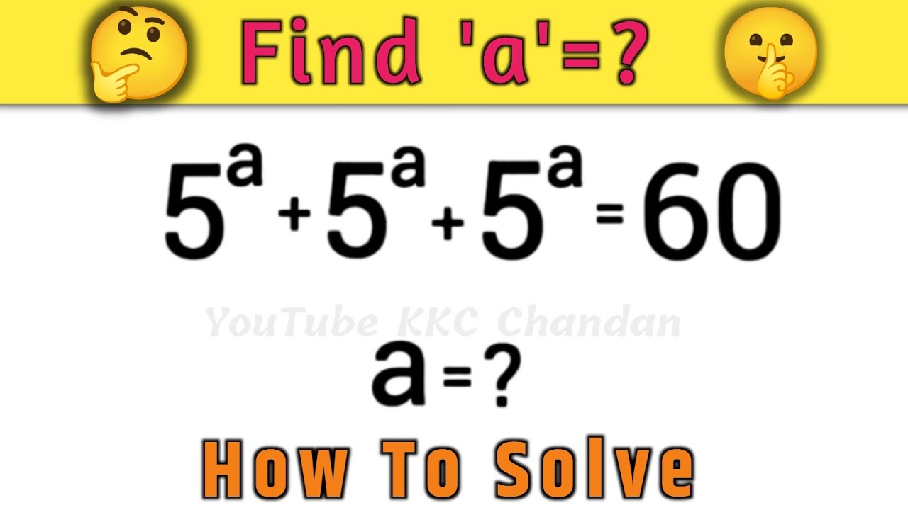 Math Olympiad | How to solve for 'a' in this problem ? - YouTube