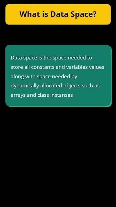 11. What is Data Space #Shorts #algorithm #datastructures - YouTube