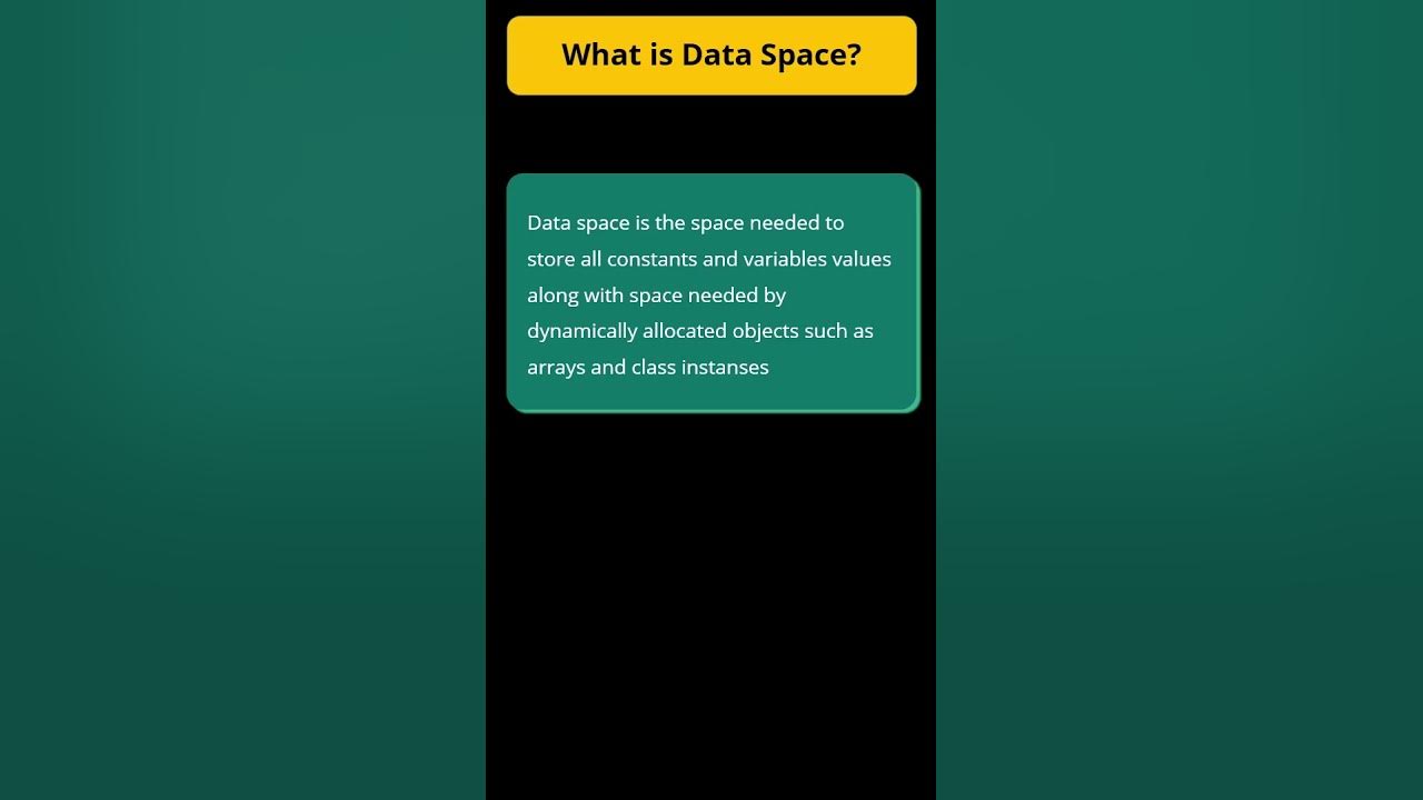 11. What is Data Space #Shorts #algorithm #datastructures - YouTube